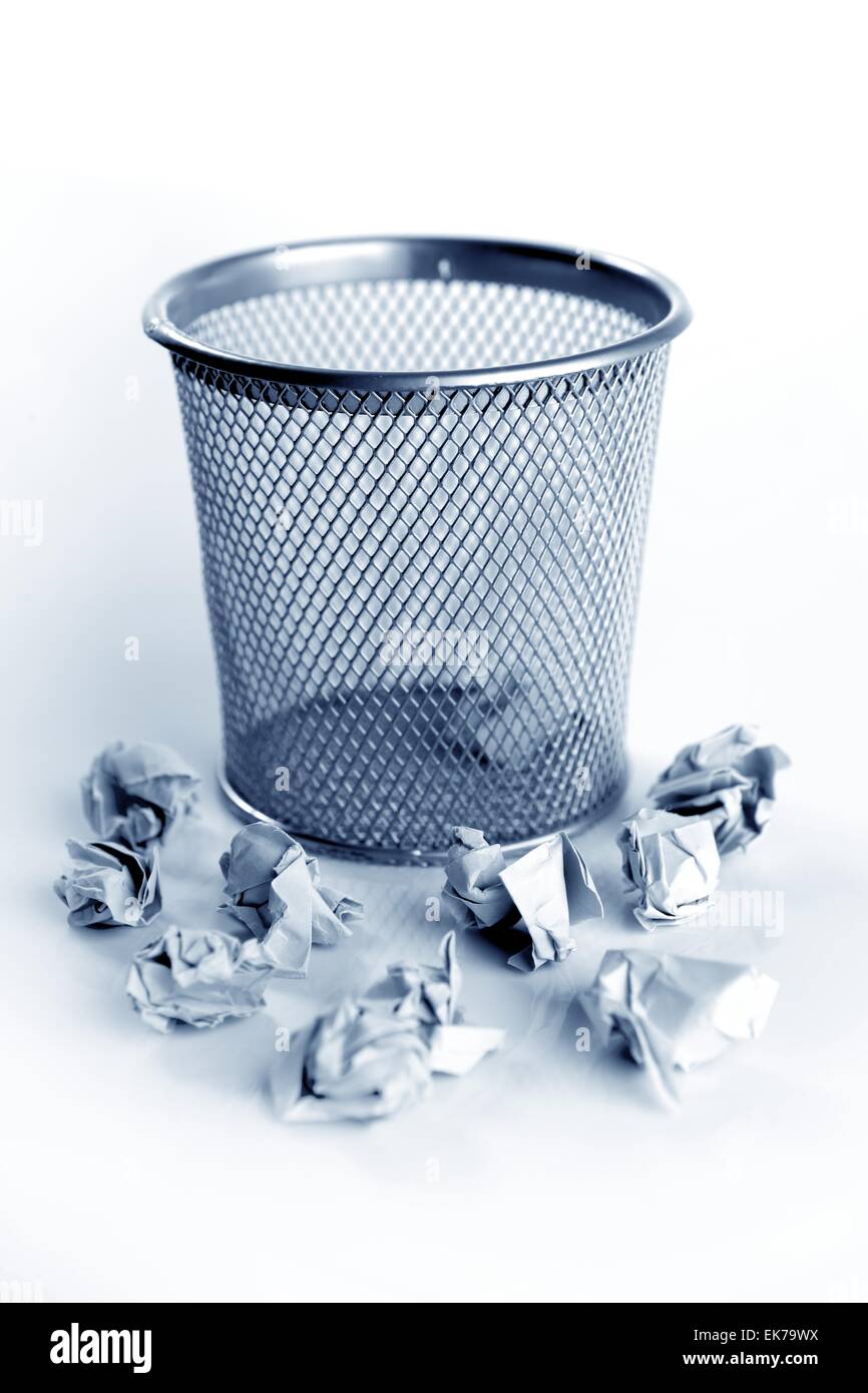 Paper trash isolated over white Stock Photo - Alamy