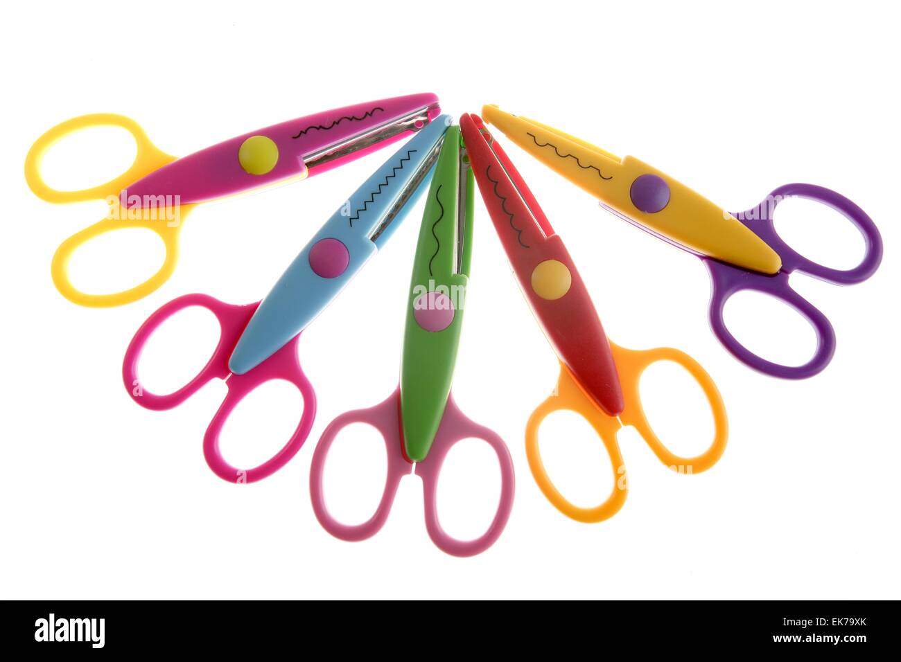 little student colorful plastic scissors Stock Photo - Alamy
