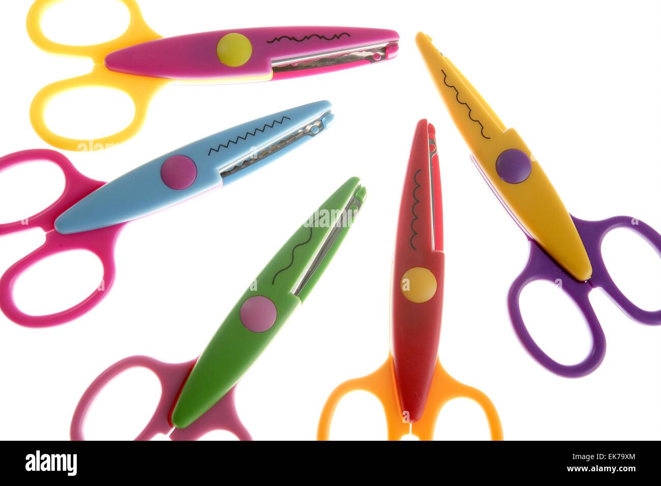 little student colorful plastic scissors Stock Photo - Alamy