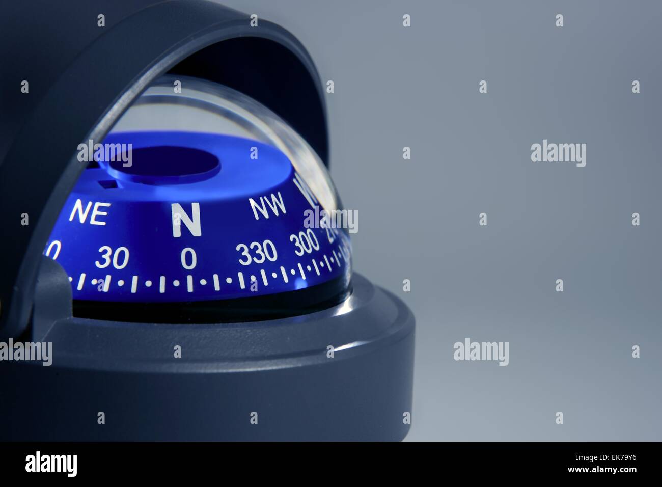 Blue nautical compass close up Stock Photo - Alamy