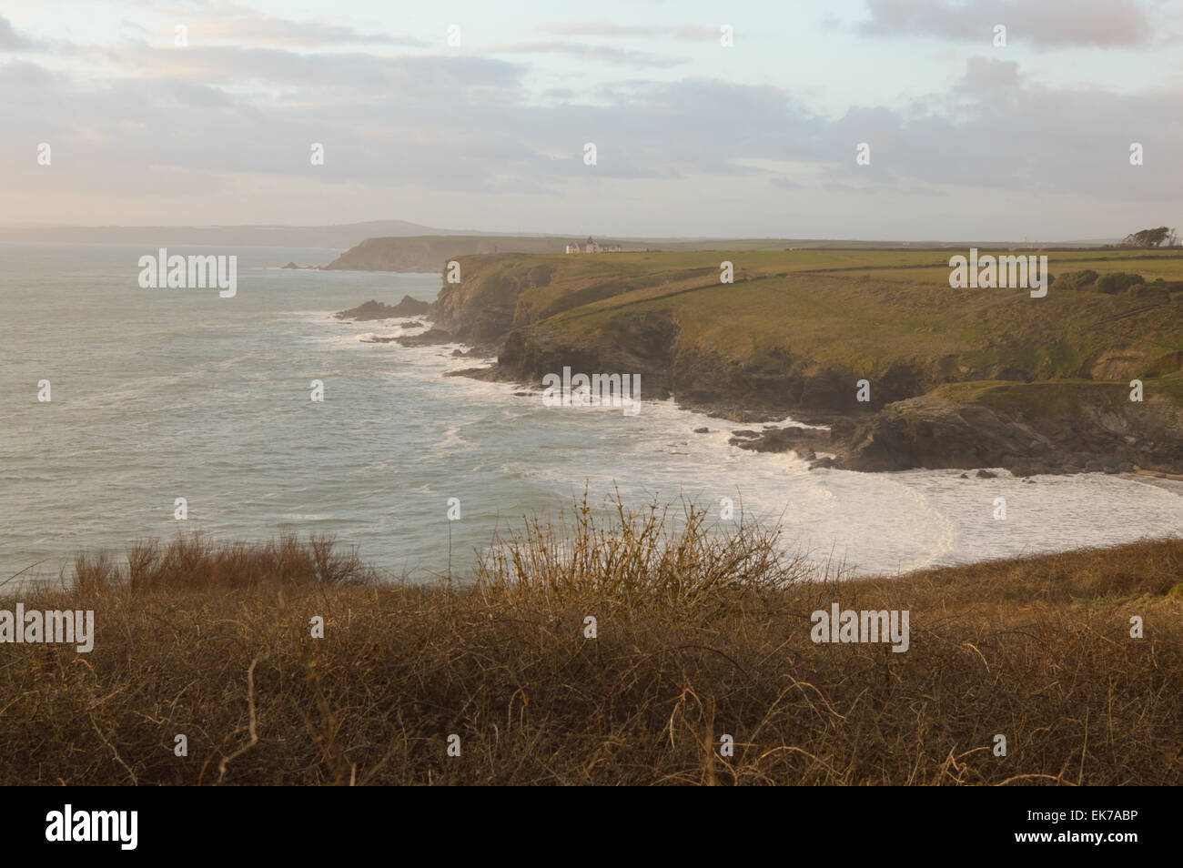Polurrian Bay beach, Mullion, Cornwall, England Stock Photo - Alamy