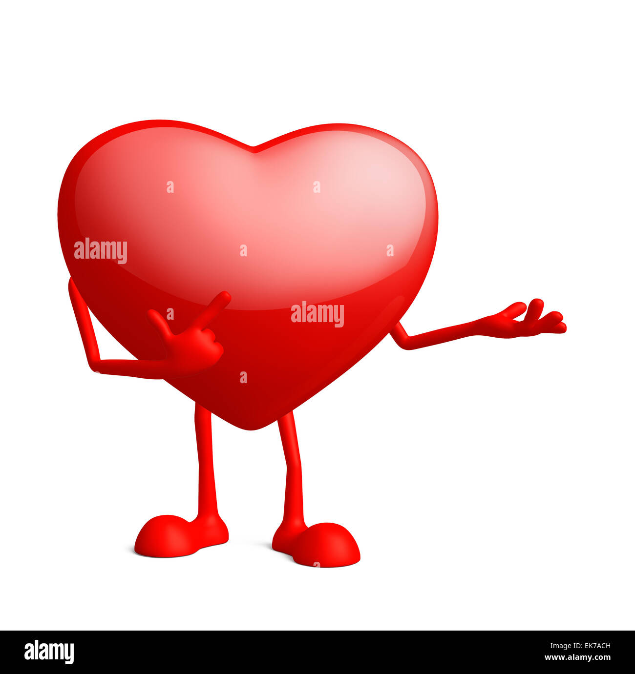 Cartoon character heart pointing hi-res stock photography and images ...