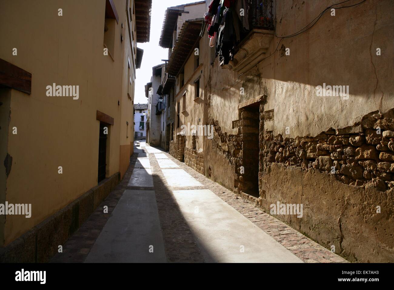 Nice old village from Spain, beam of light Stock Photo - Alamy
