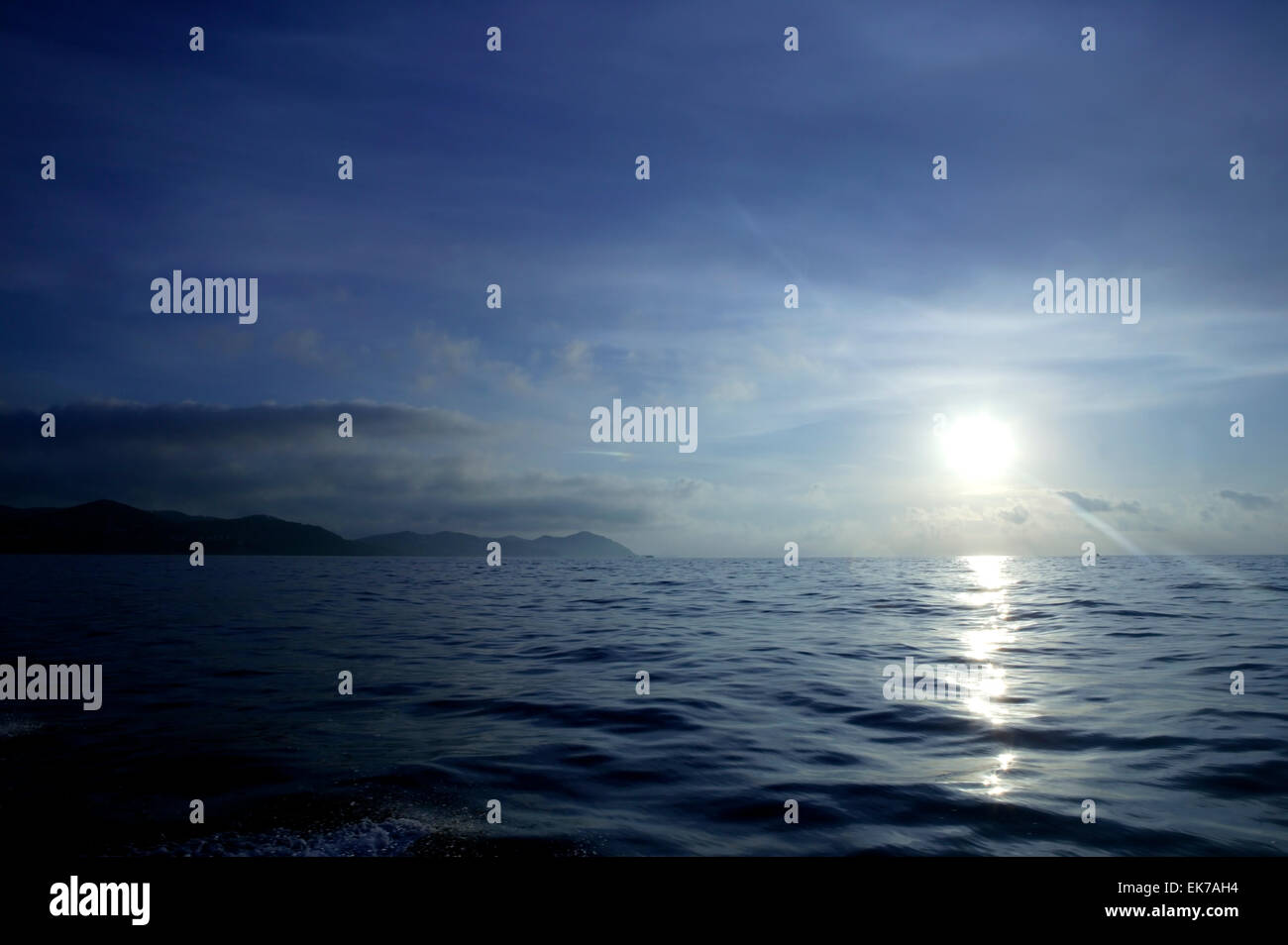 Morning mediterranean blue seascape, Spain Stock Photo - Alamy