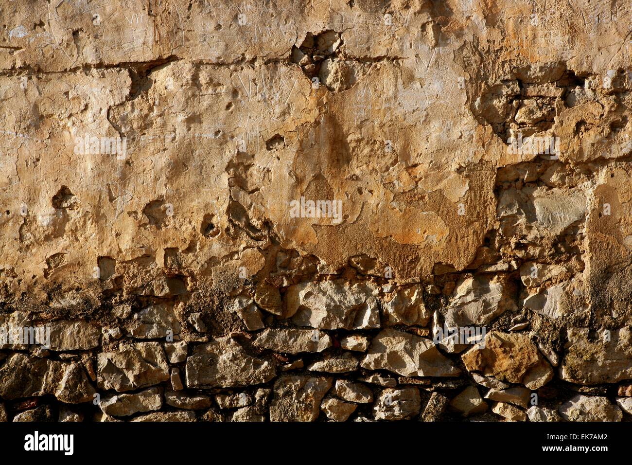 Masonry in Spain, old stone walls Stock Photo - Alamy