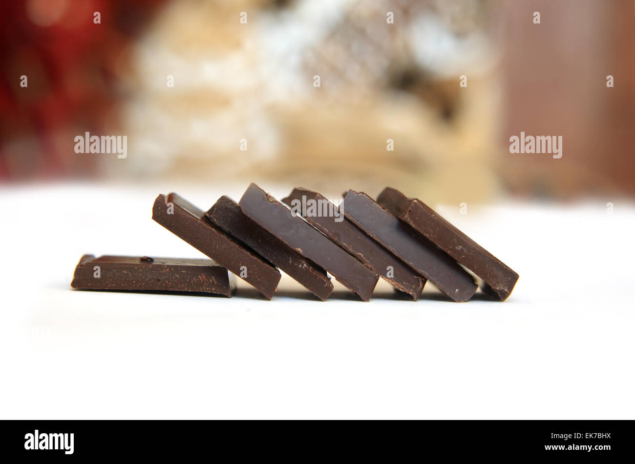 Chocolate pieces isolated hi-res stock photography and images - Alamy