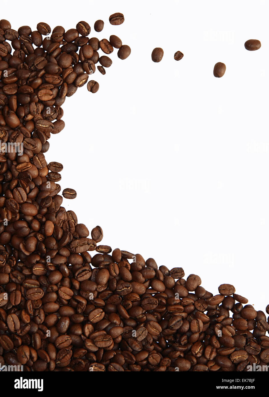 Coffee beans on white background Stock Photo - Alamy