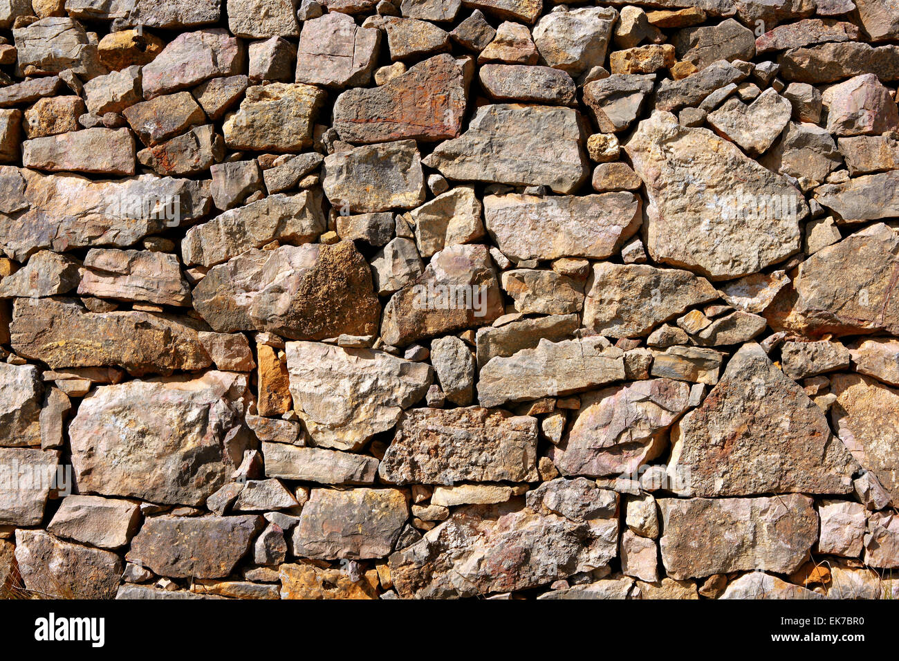 Masonry in Spain, old stone walls Stock Photo - Alamy