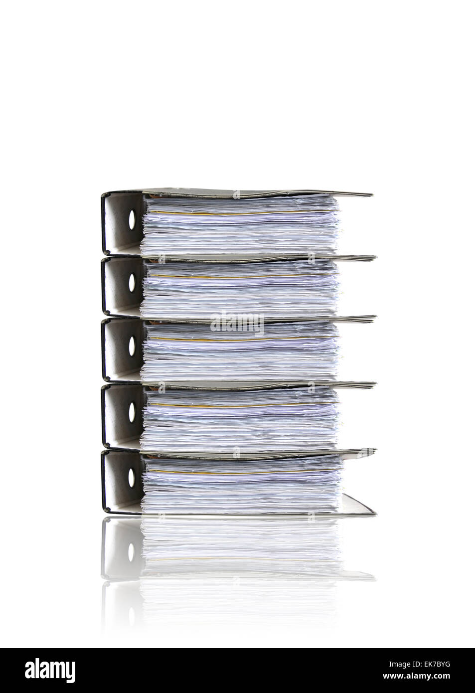 Heap of folders on white Stock Photo - Alamy