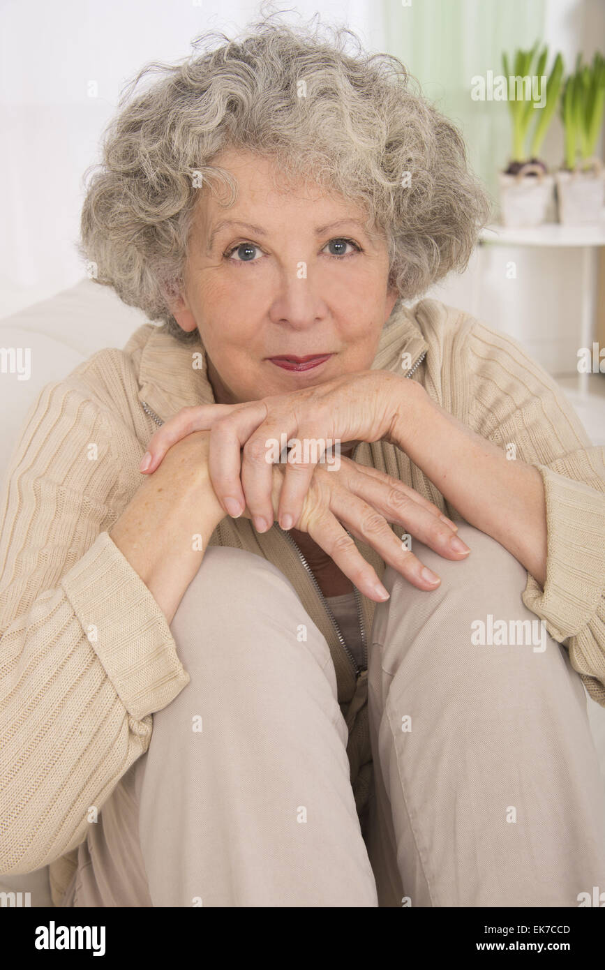 Senior woman portrait Stock Photo - Alamy
