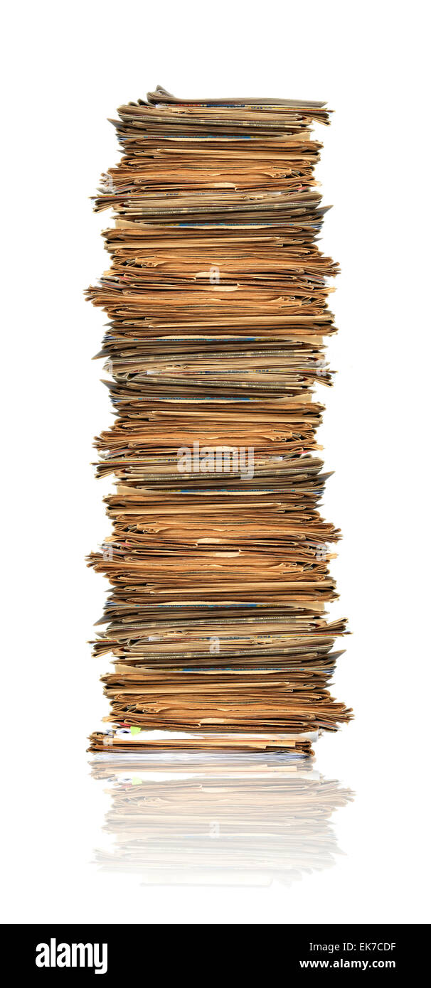 Tall stack of papers Cut Out Stock Images & Pictures - Alamy
