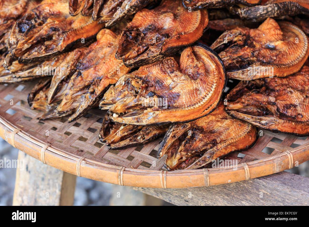 Close up dry fish in Thailand market Stock Photo - Alamy