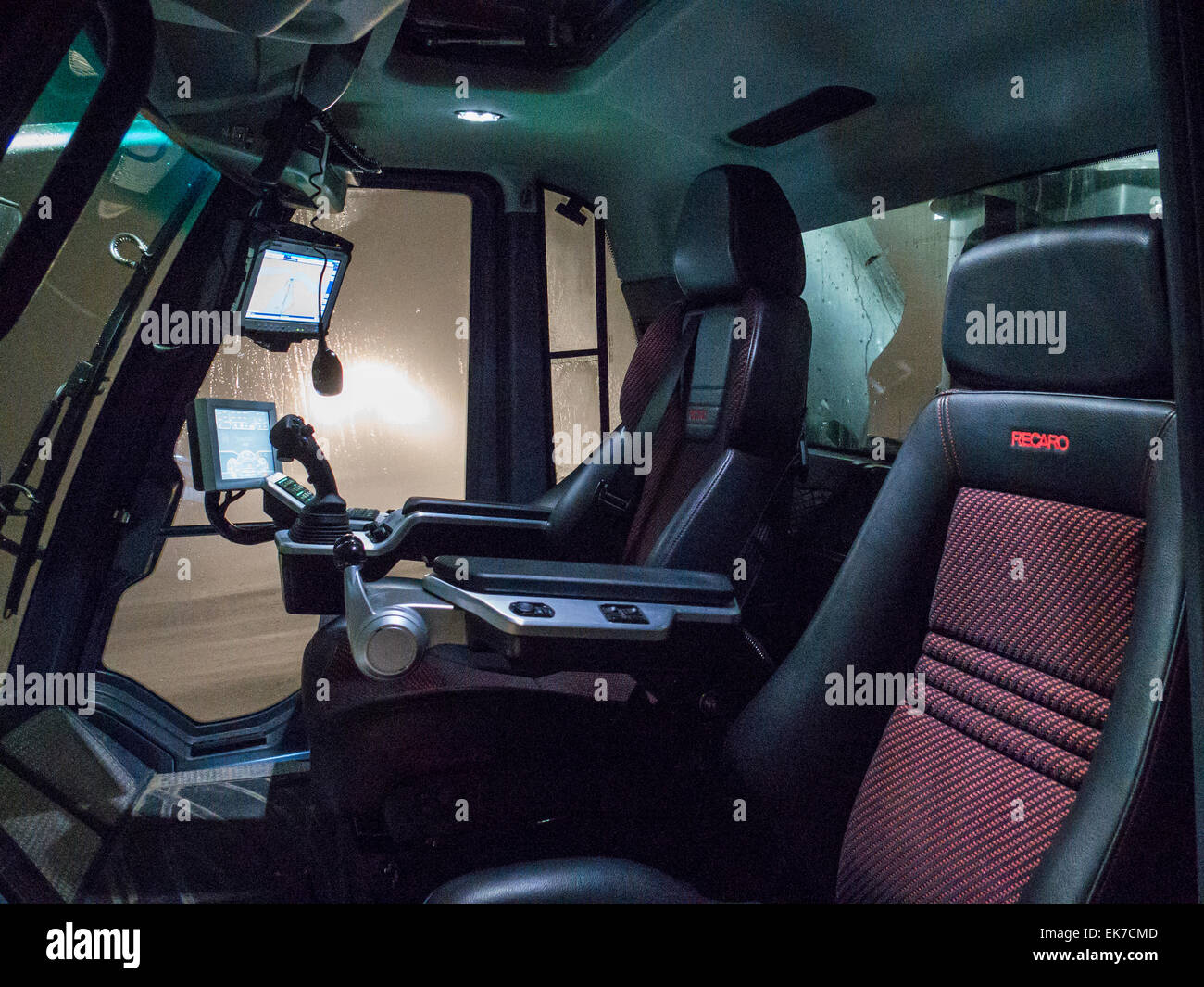 Prinoth Leitwolf snow grooming machine cabin Stock Photo - Alamy