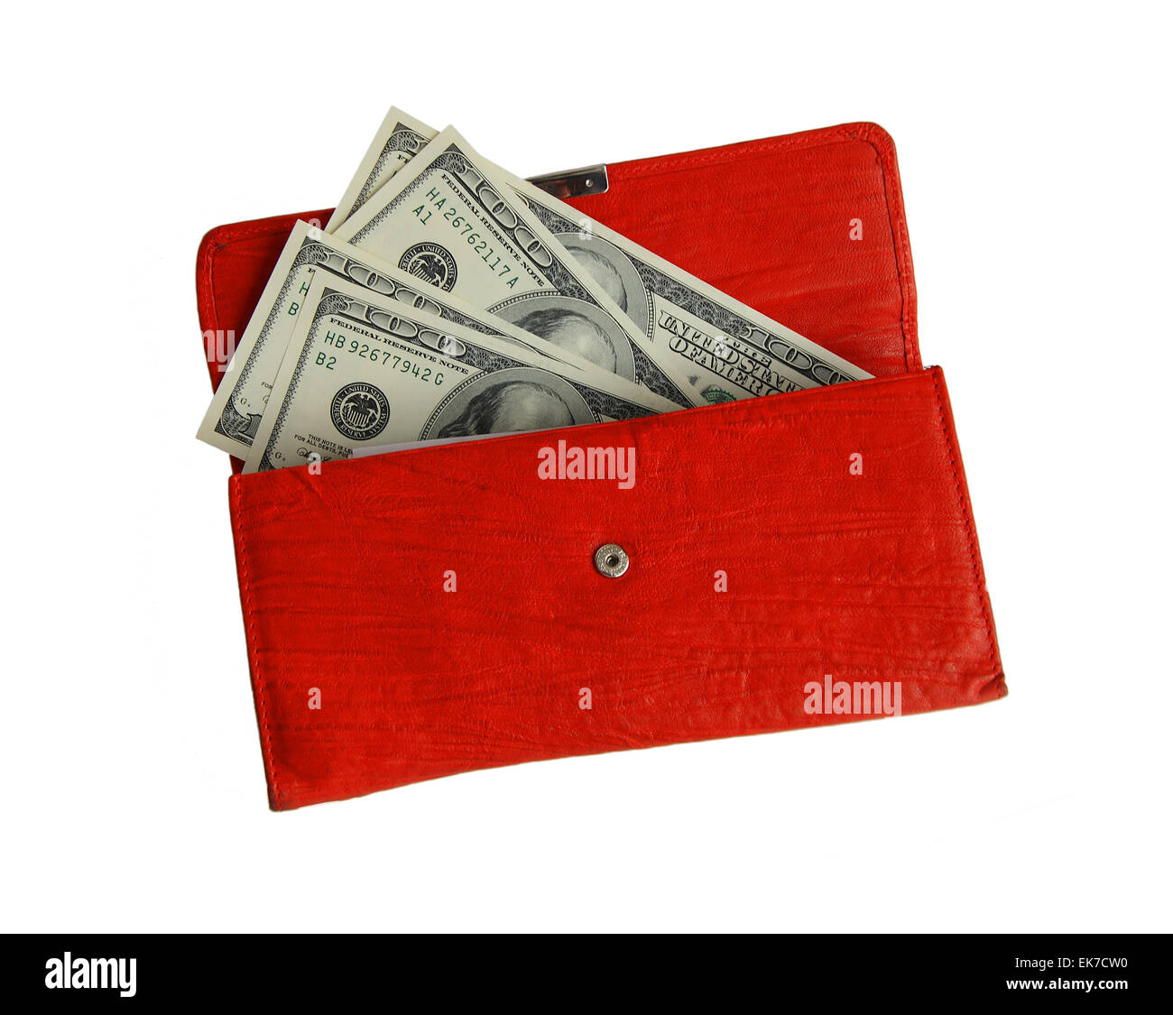 Money wallet red, happy shopping Stock Photo - Alamy
