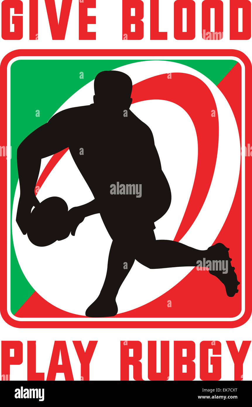 Rugby player passing ball facing front Stock Photo - Alamy