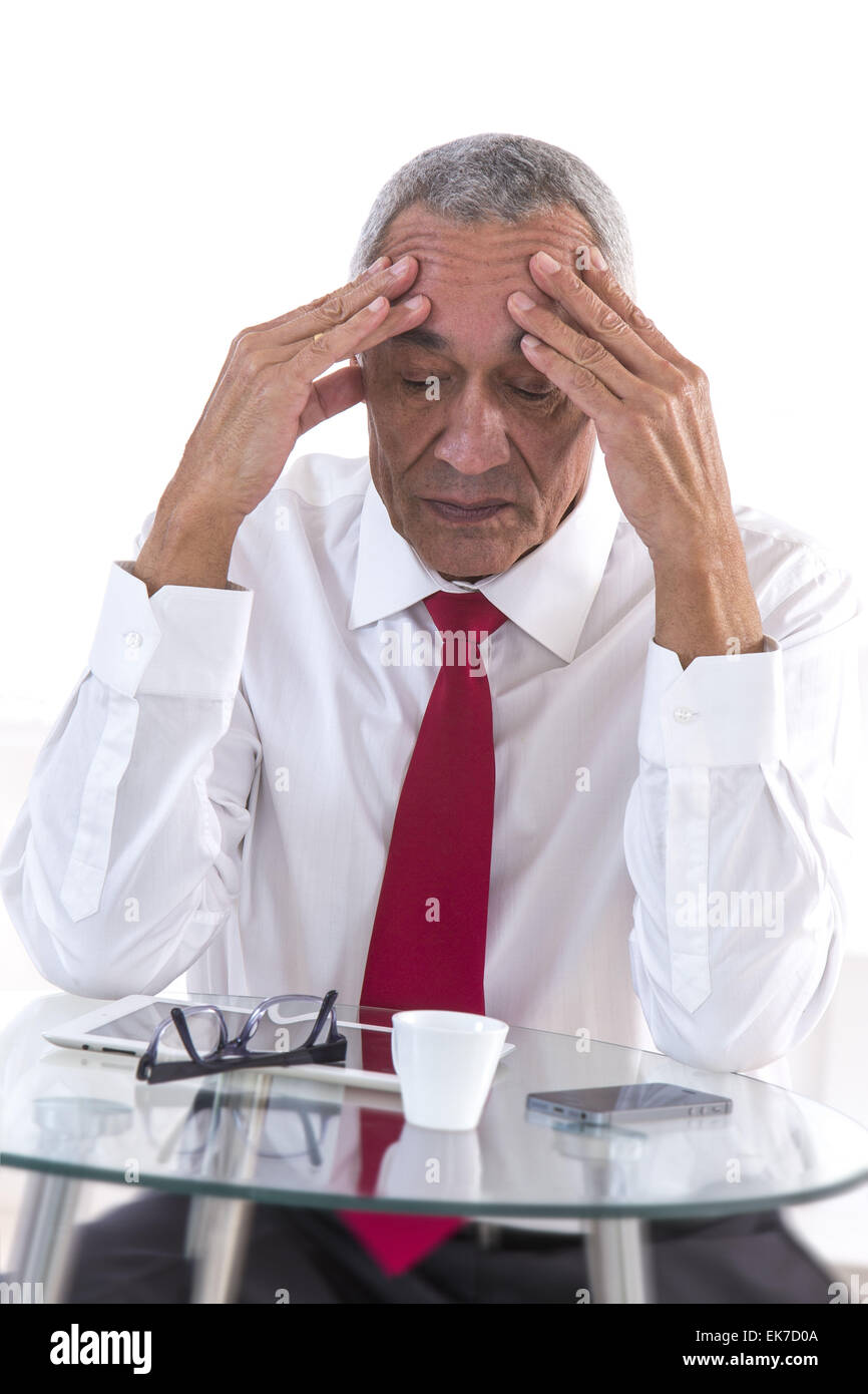 Concern senior man Stock Photo - Alamy