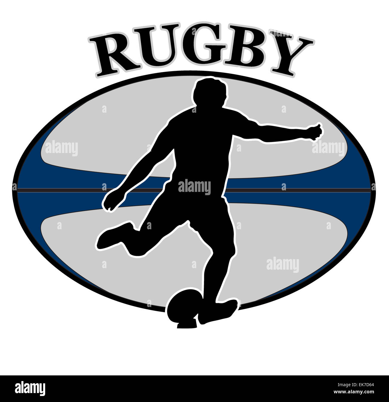 Kicking Rugby Ball Cut Out Stock Images & Pictures - Alamy