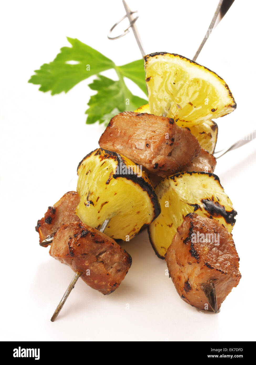 barbecue pork skewers Stock Photo - Alamy