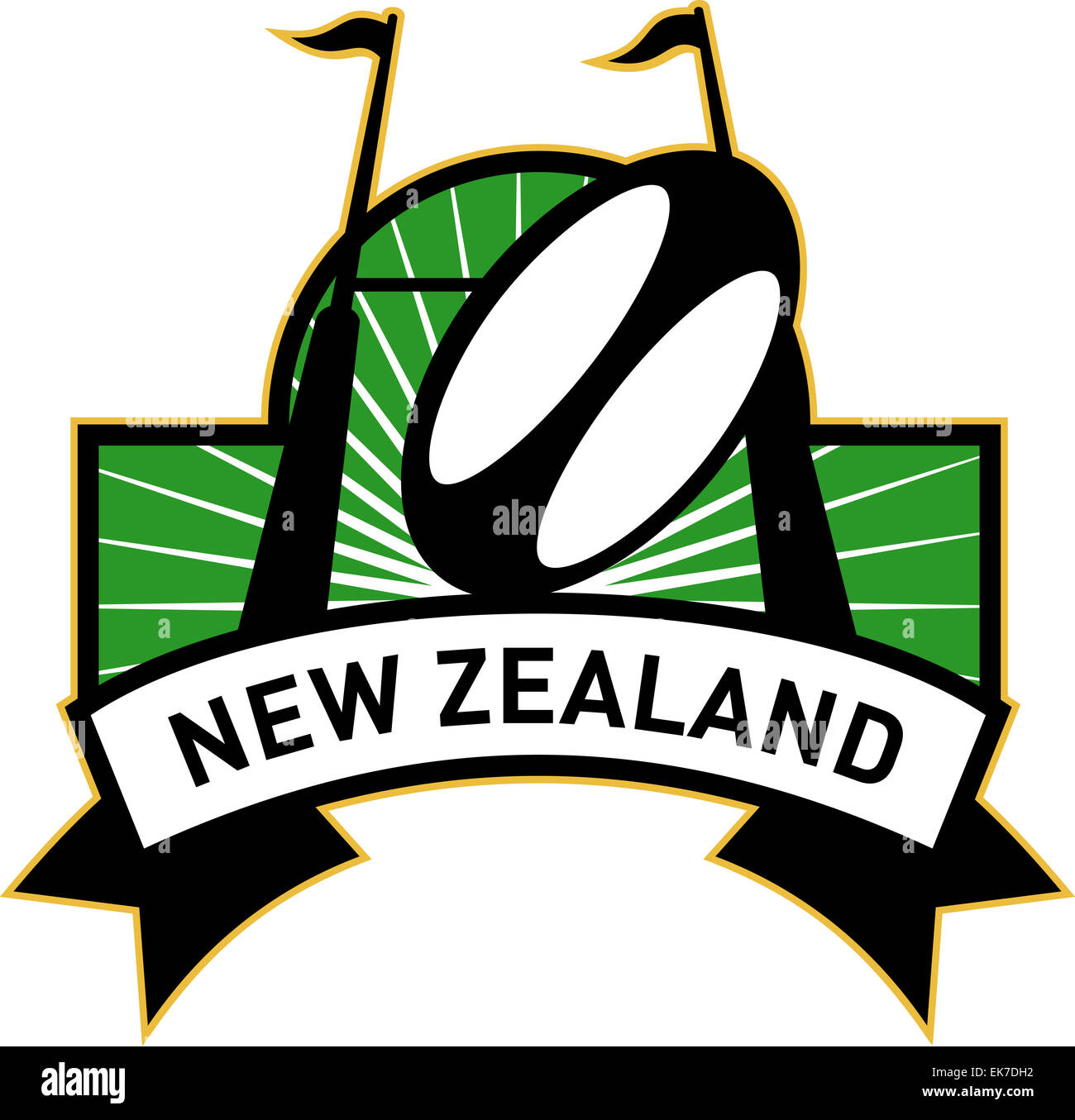 Rugby post and ball hi-res stock photography and images - Alamy