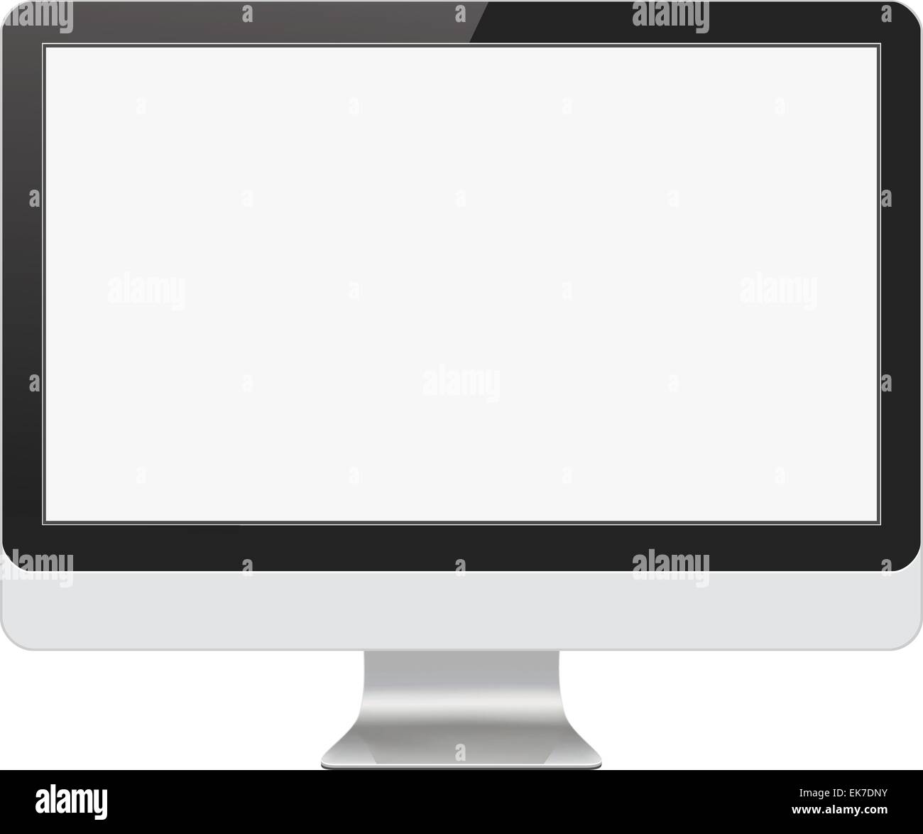 Modern Computer Monitor isolated on the white Stock Vector Image & Art ...