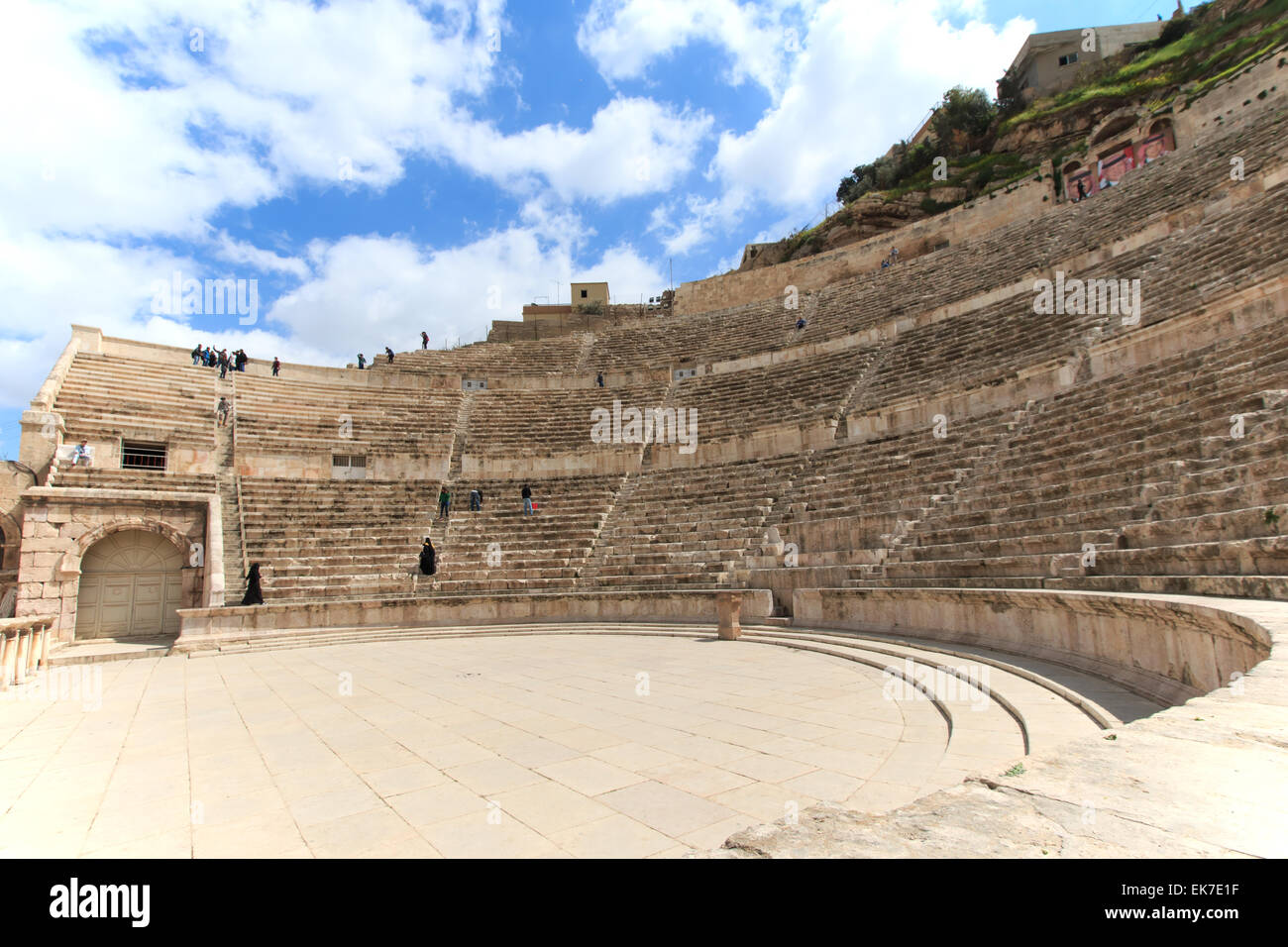 Amman, Jordan - March 22,2015: Tourists in the Roman amphitheatre of ...