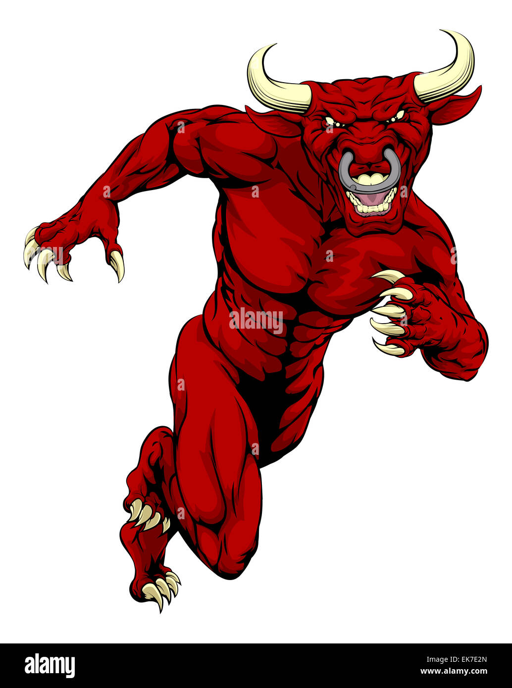Cartoon tough mean strong bull hi-res stock photography and images - Alamy