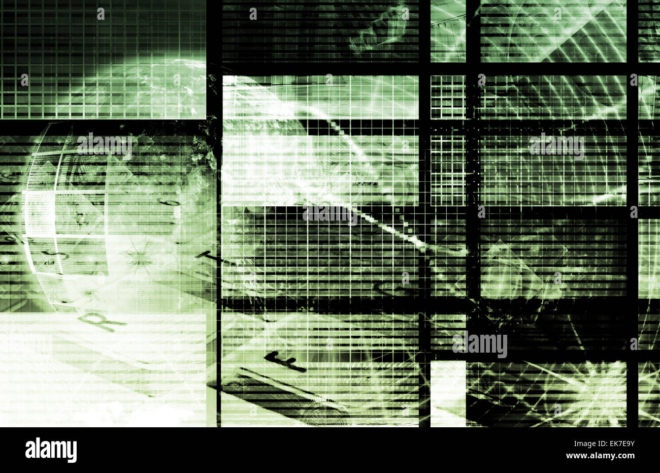 Green Digital Network Stock Photo - Alamy
