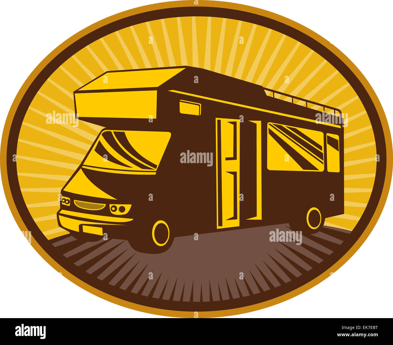 Camper van,caravan or mobile home Stock Photo - Alamy