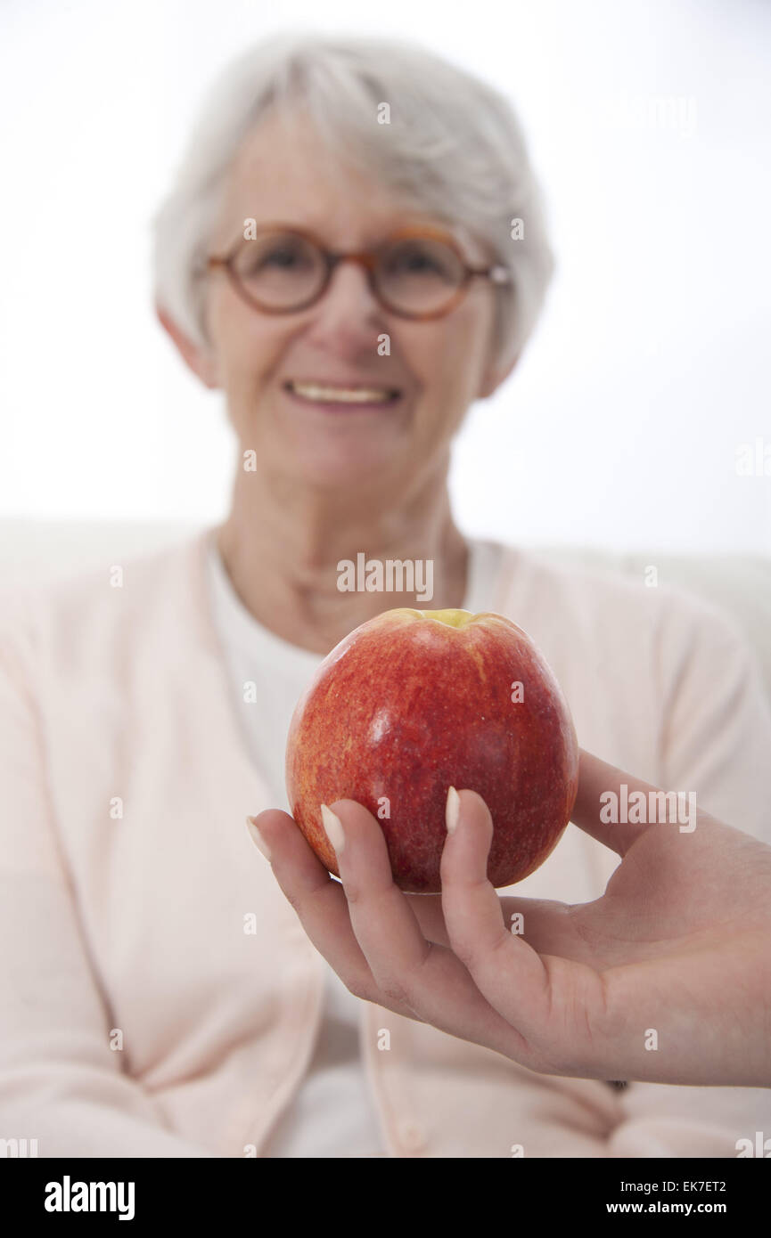 Food apple senior Stock Photo - Alamy
