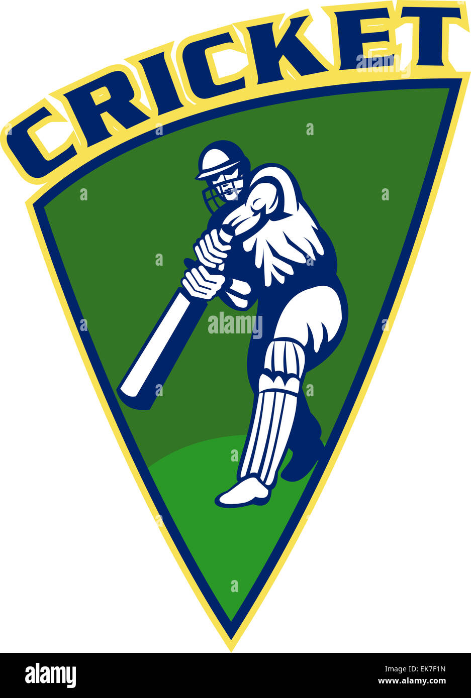 cricket sports batsman batting shield Stock Photo - Alamy