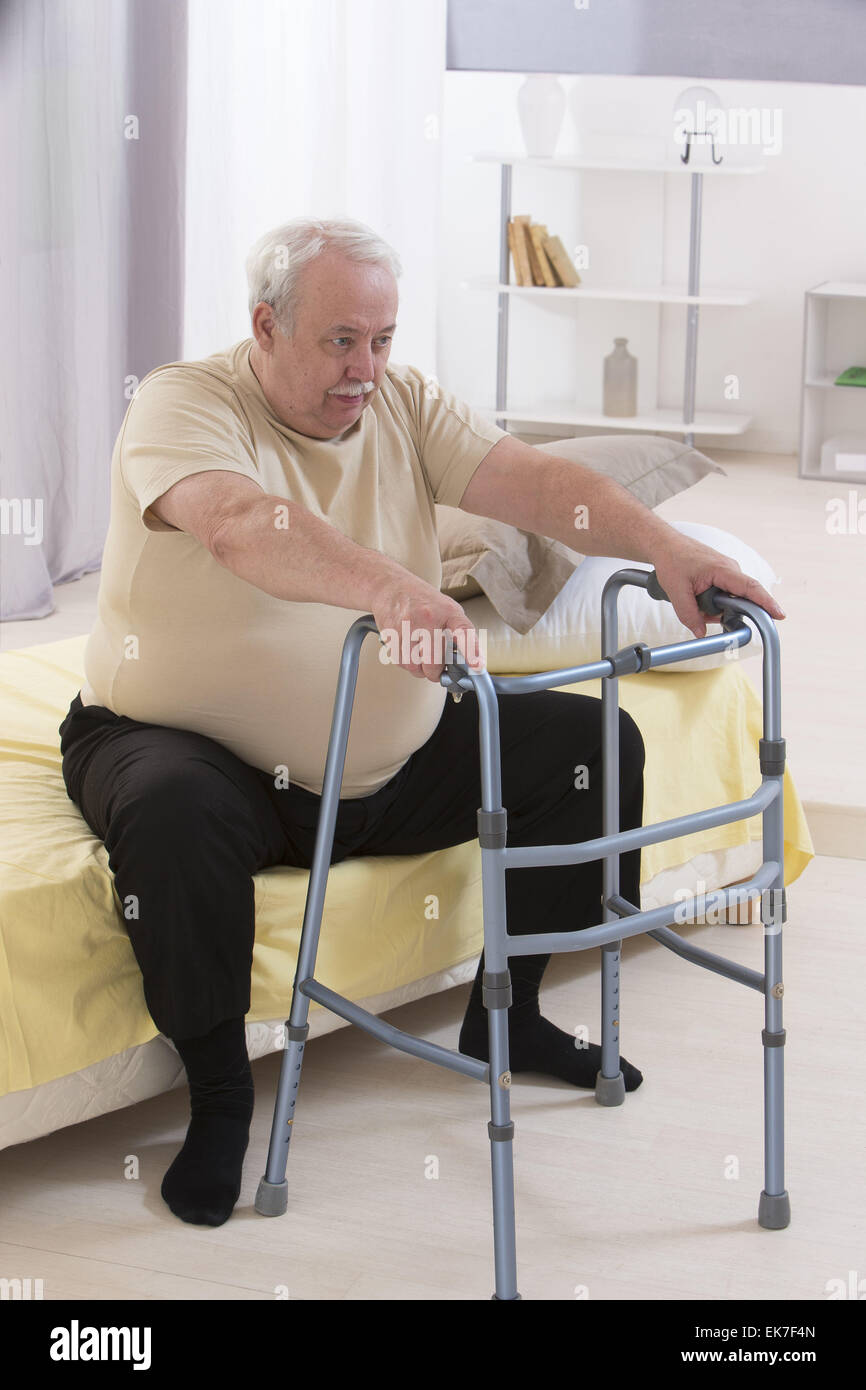 Obese old man thinking hi-res stock photography and images - Alamy
