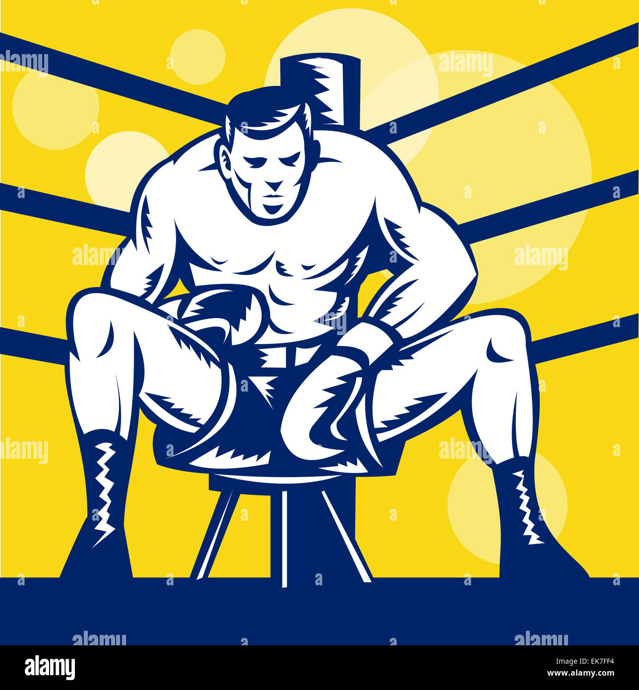 Boxer sitting on stool hi-res stock photography and images - Alamy