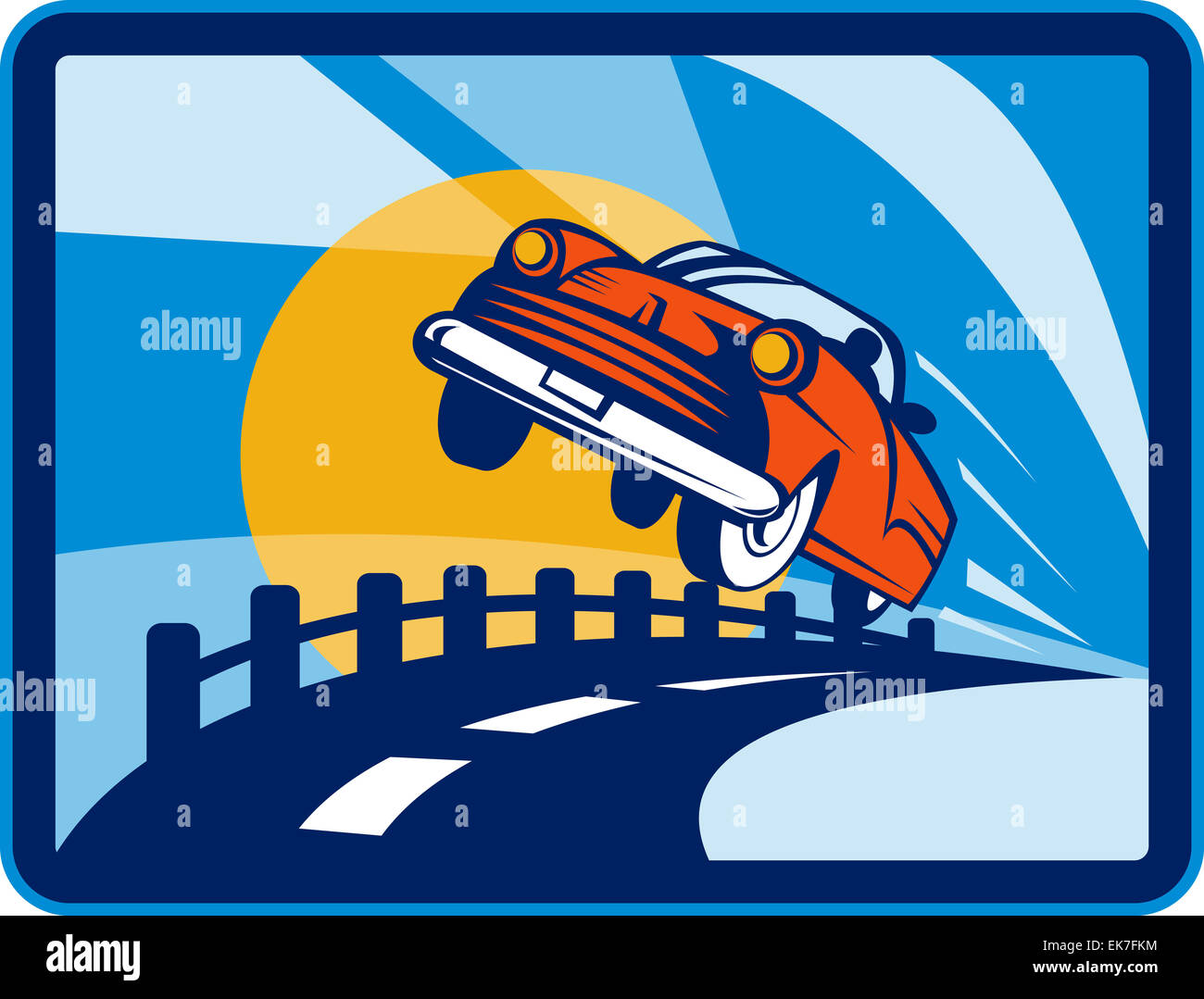 Flying car illustration hi-res stock photography and images - Alamy