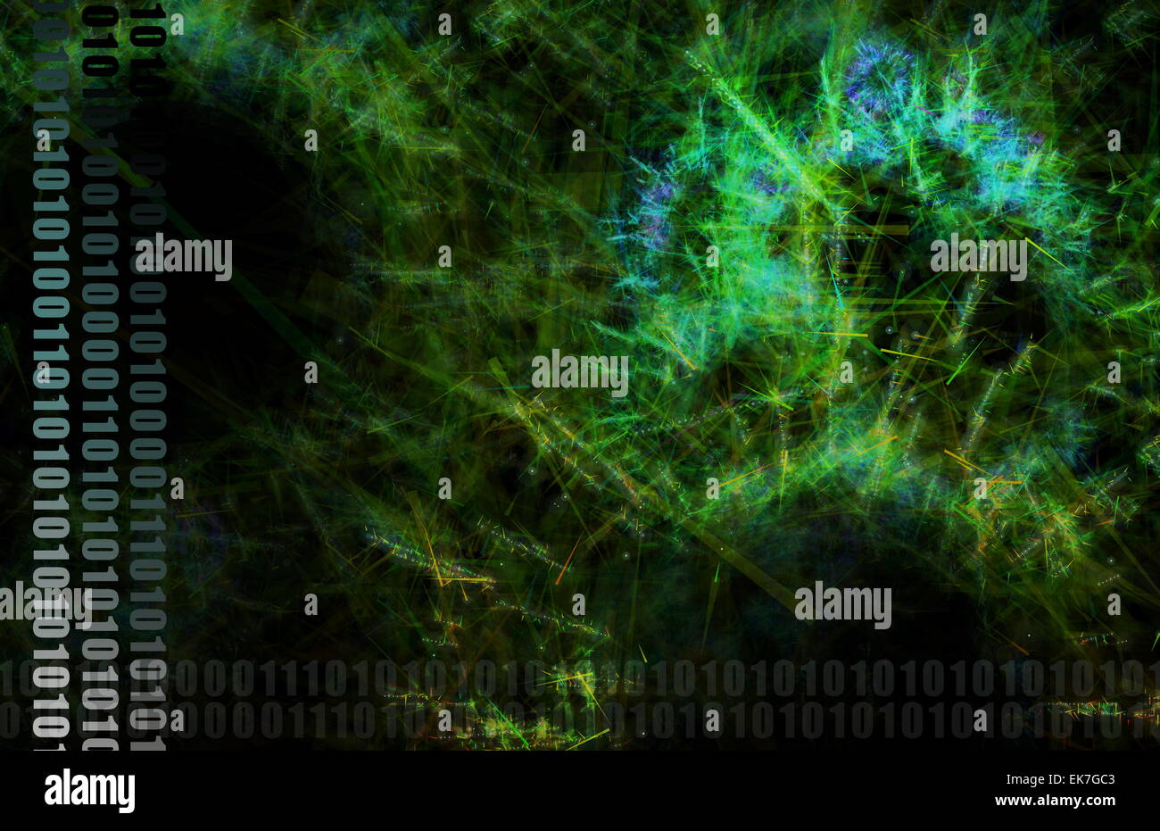 Green Neural Network Internet Stock Photo - Alamy
