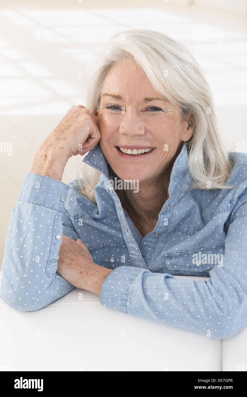 Senior woman portrait Stock Photo - Alamy