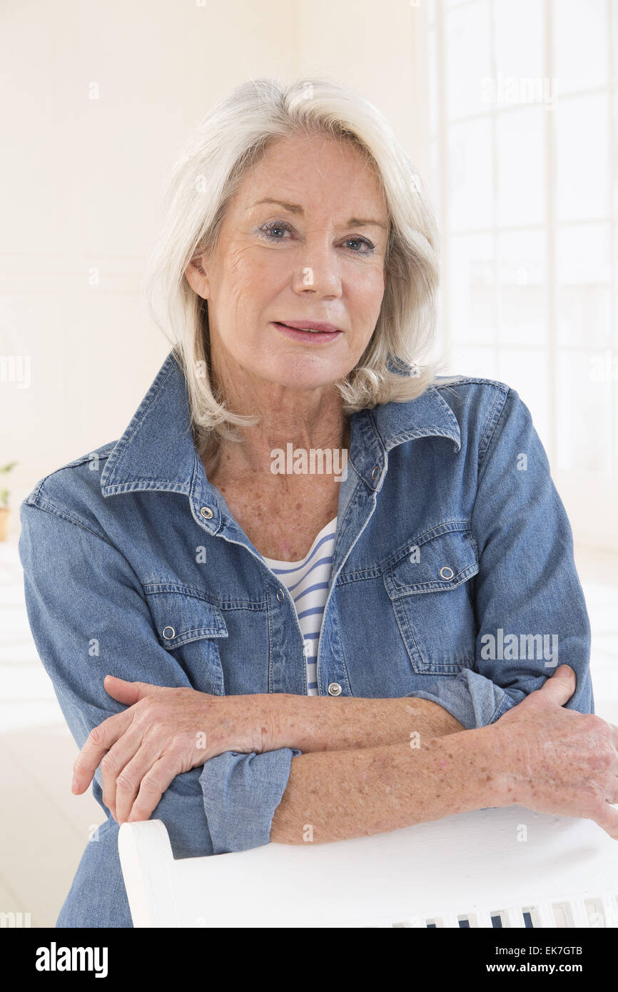 Senior woman portrait Stock Photo - Alamy