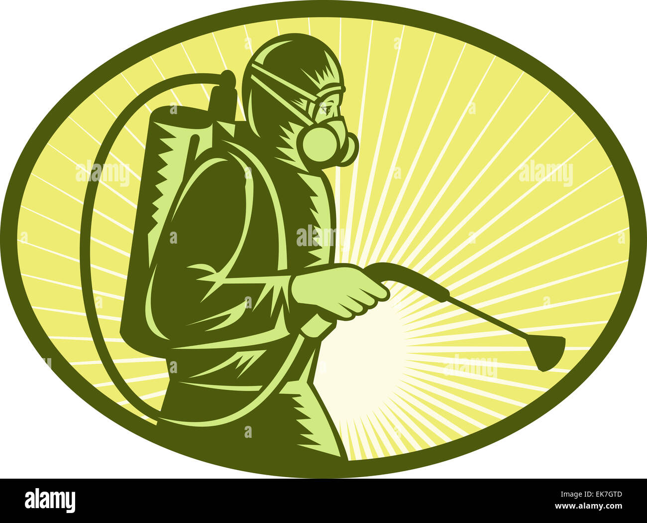 Pest control exterminator worker spraying Stock Photo - Alamy