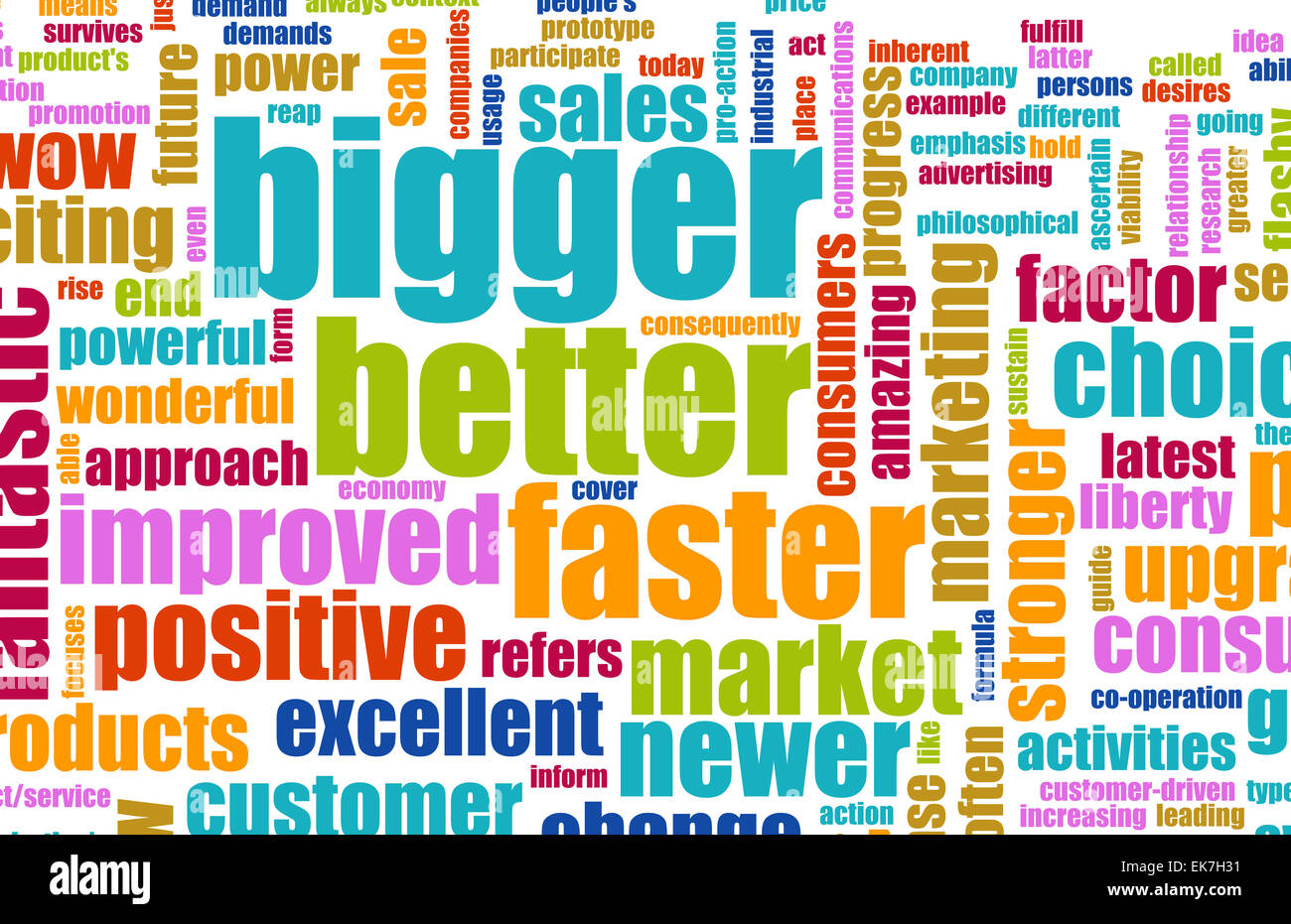 Bigger Better and Faster Stock Photo - Alamy