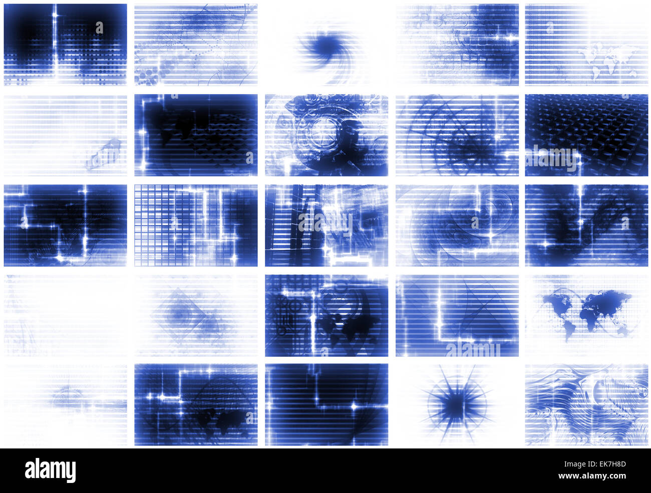 Blue Futuristic Media Abstract Background Stock Photo - Alamy