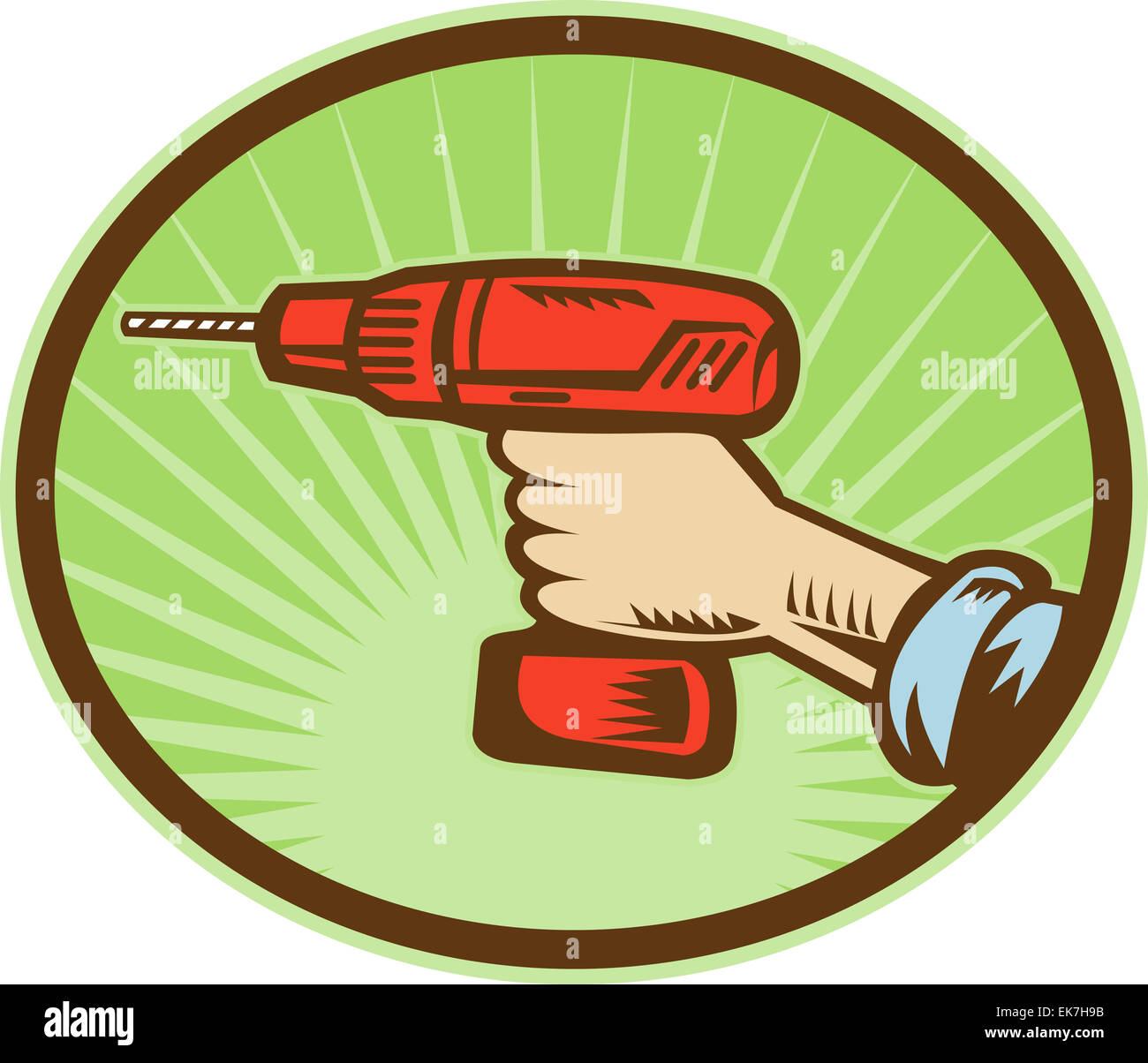 Hand holding a cordless drill side view Stock Photo - Alamy