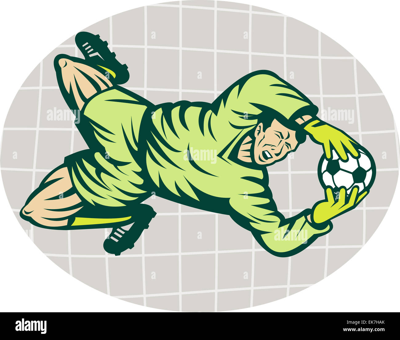 Soccer football goalie keeper saving goal Stock Photo - Alamy