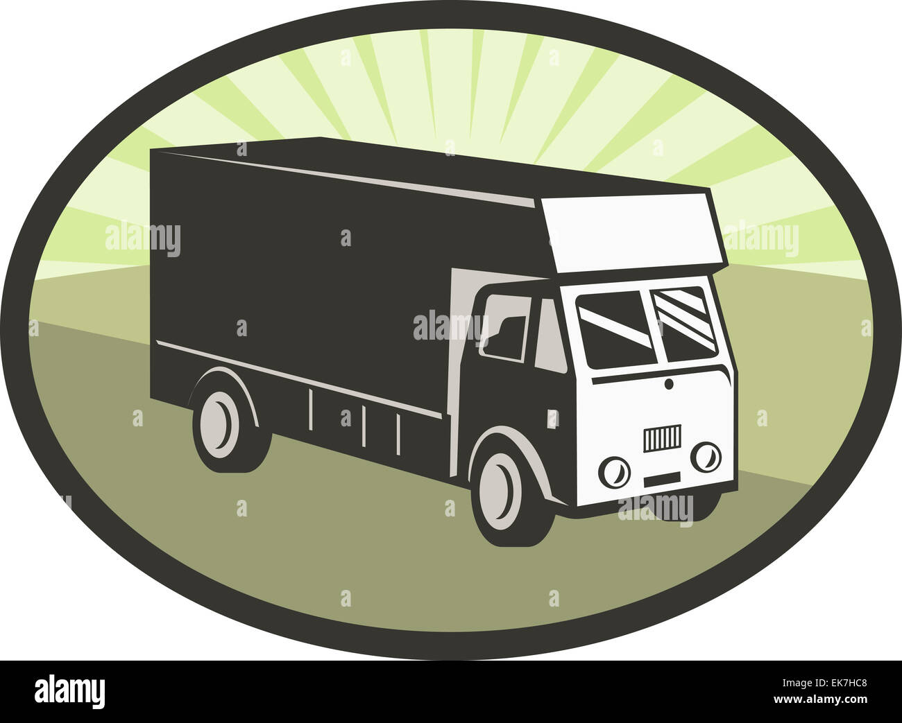 delivery van retro style Stock Photo - Alamy