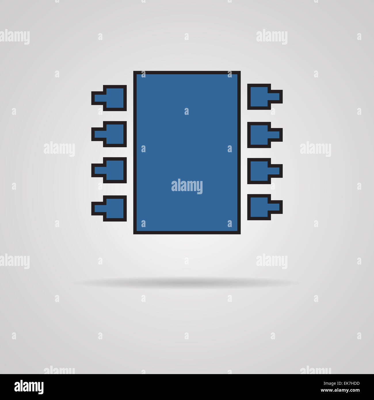 Electronic chip. Single flat color icon. Vector Stock Photo - Alamy