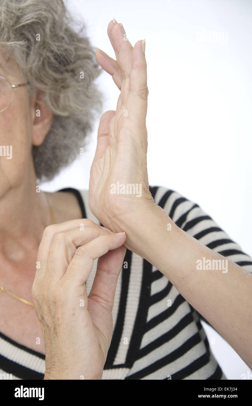 Itching elderly person hi-res stock photography and images - Alamy