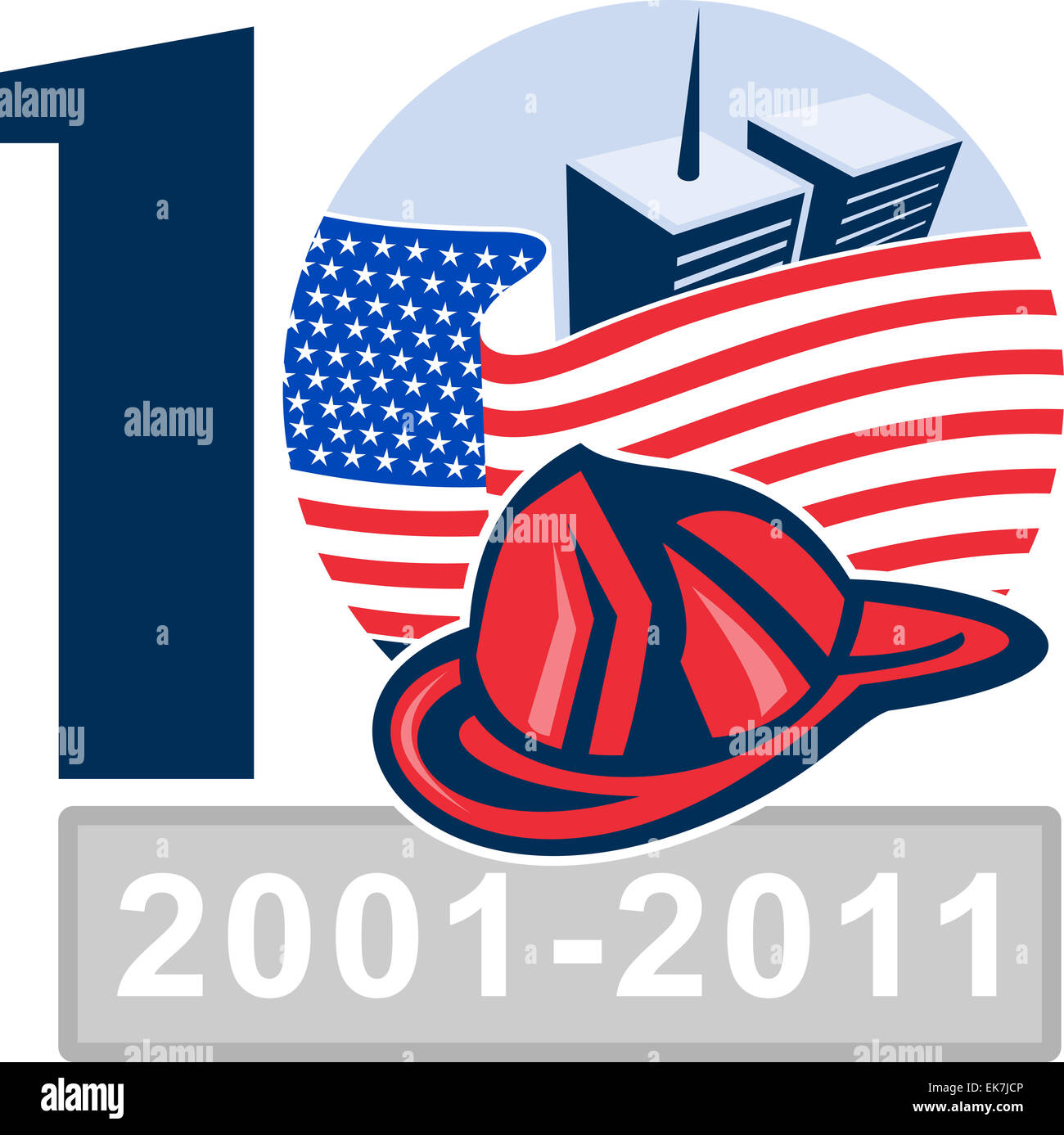 Illustration fireman firefighter twin tower hi-res stock photography ...