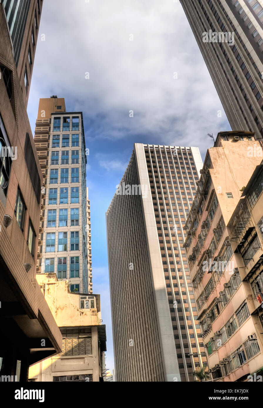 Skyscraper stand on the street with blue sky Stock Photo - Alamy