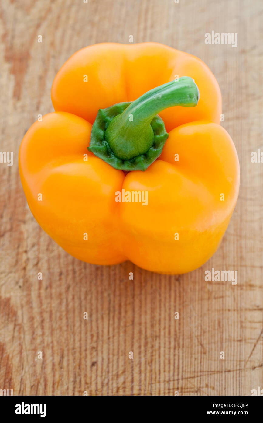 Fresh orange bell pepper Stock Photo - Alamy