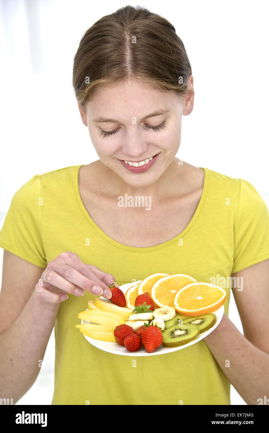 Food fruit woman Stock Photo - Alamy