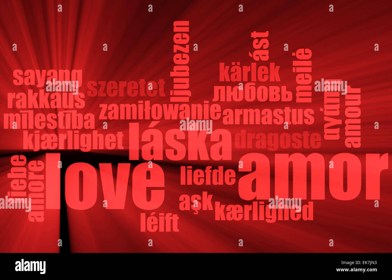 Love in Many Languages Stock Photo - Alamy