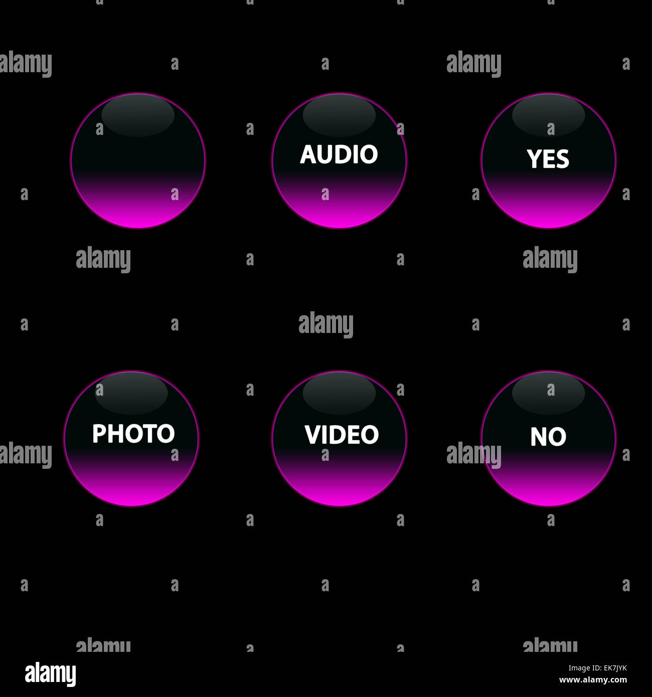 3d illustration yes no buttons hi-res stock photography and images - Alamy